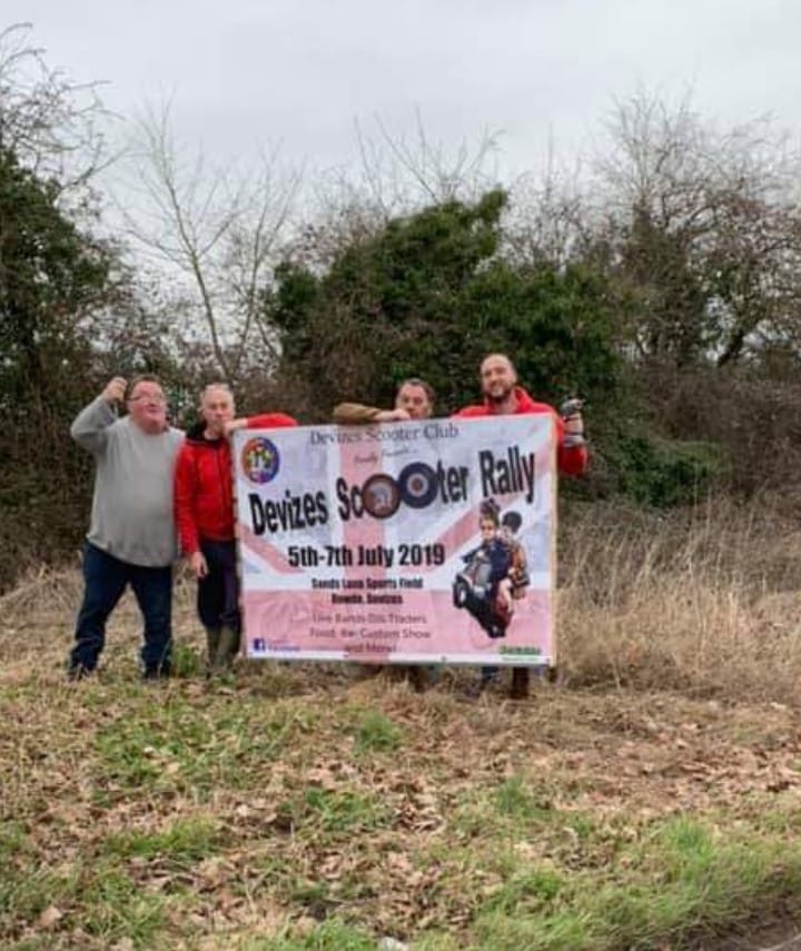 Devizes Scooter Club Auction Rally Banner for NHS – devizine.com