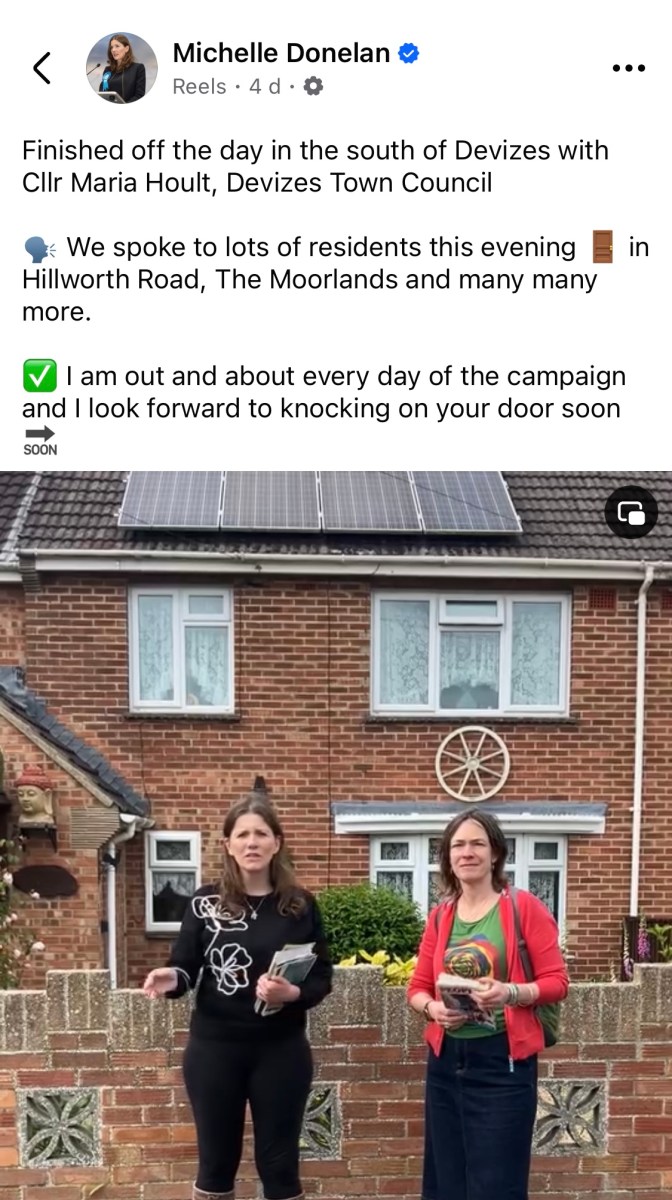 The Visit; Wiltshire’s Councillors Endorsing Michelle Donelan – devizine.com